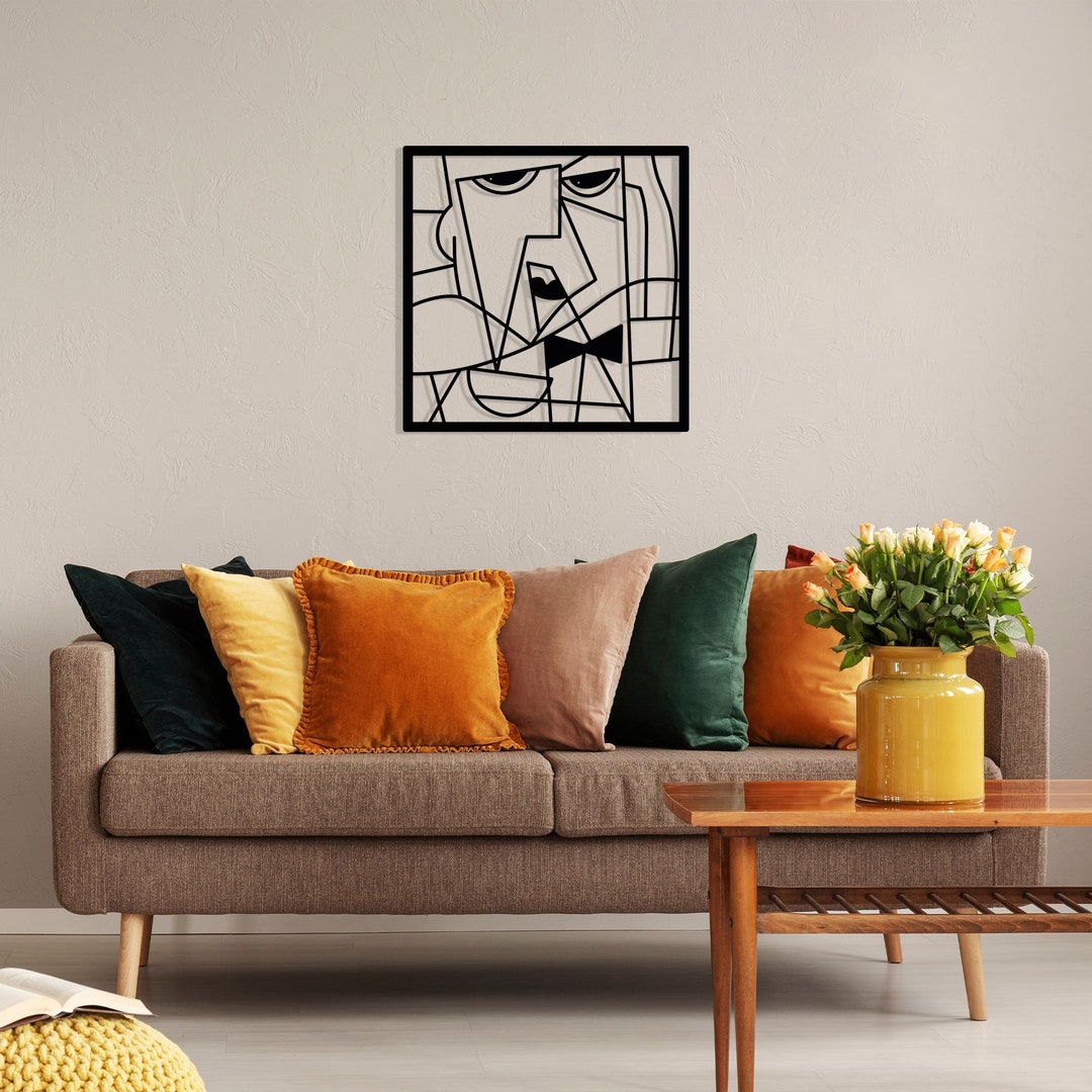 Picasso Wall Art Metal Cubism Style Artwork Unique Abstract Decor ...