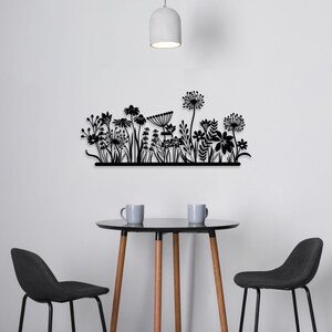 Flores Metal Wall Art, Metal Hanging Spring Flower Wall Decor, Living ...