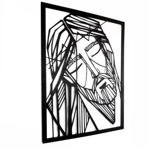 Metal Wall Art of Jesus Christ Face, Jesus Metal Wall Hanging, Jesus ...