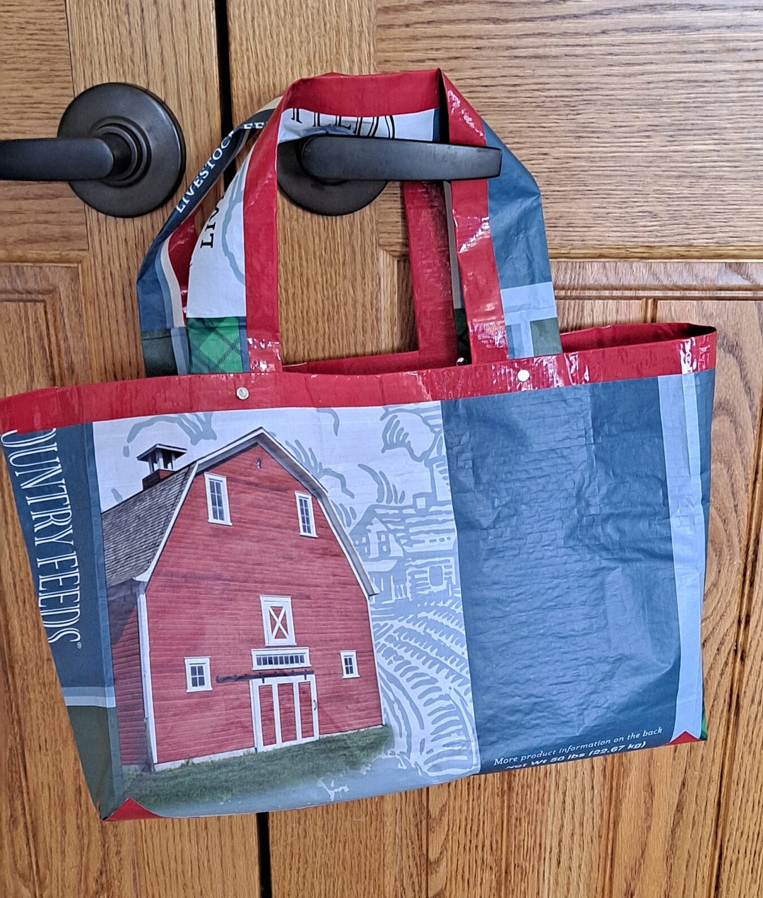 Unique Repurposed Handmade Bag Made From a Livestock Feed Bag - Etsy