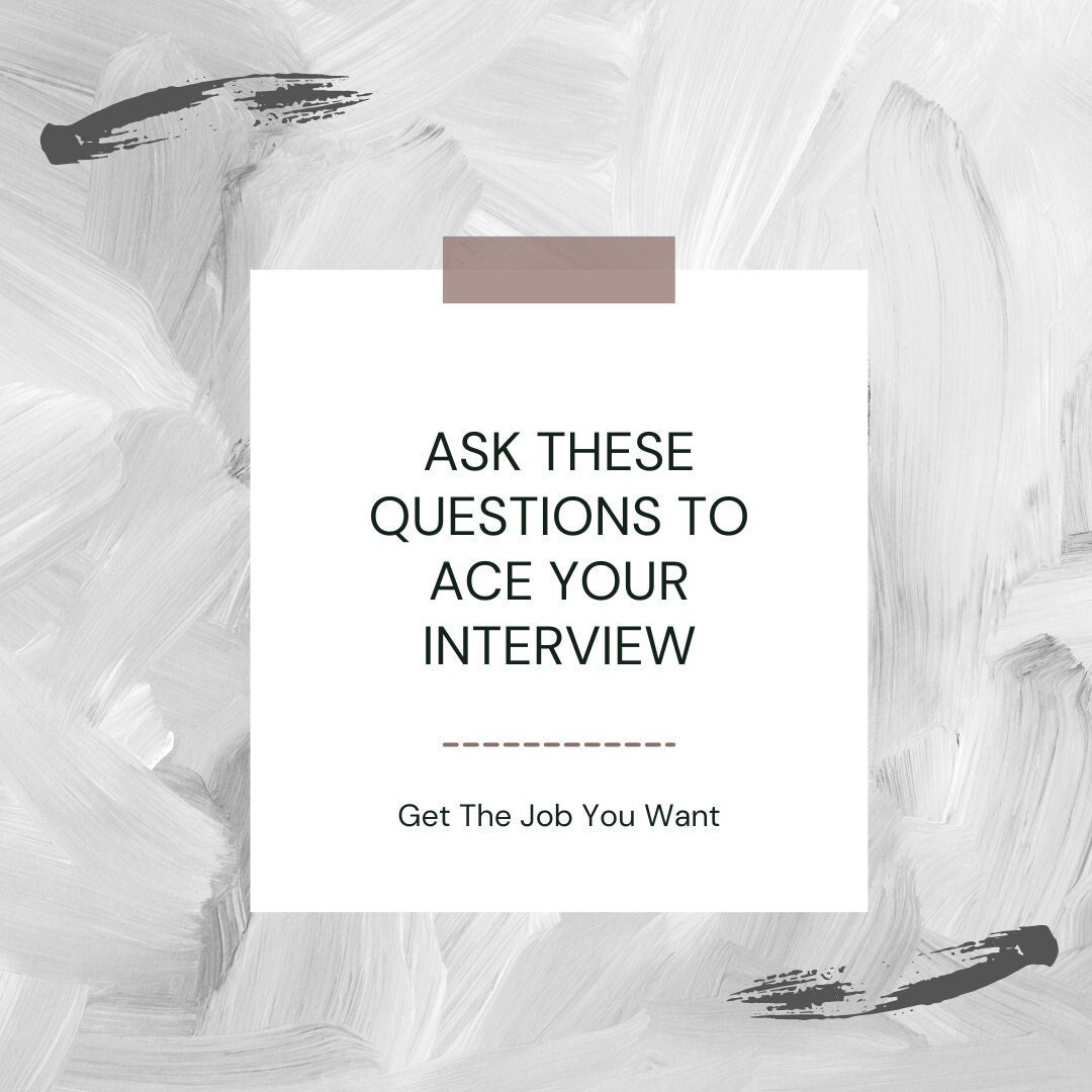 33 Questions to Ask to Ace Your Interview - Etsy