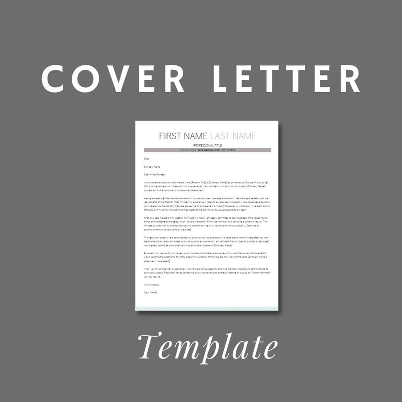 1 Page Resume, 2 Page Resume, Cover Letter, References Template Word ...