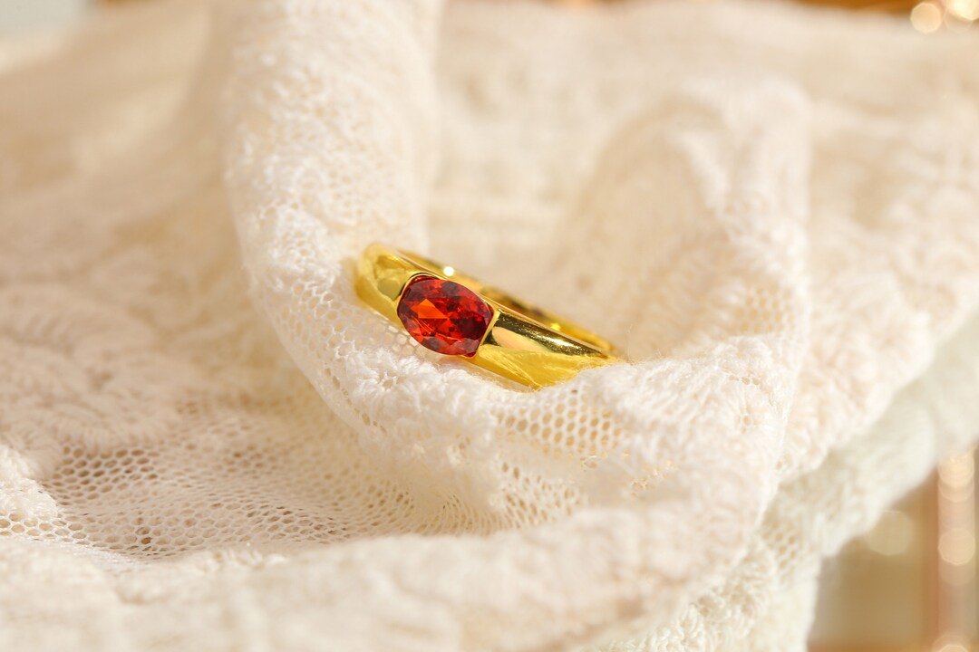 Natural Ruby Rings, Hand-engraved Rings, Unique Design, Sterling Silver ...