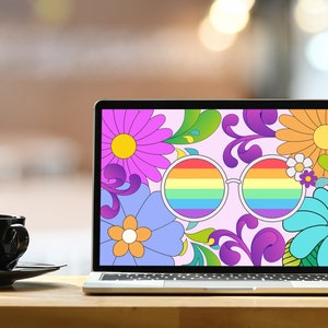 Groovy Floral Variety Pack x4 Laptop/macbook/desktop Wallpapers - Etsy