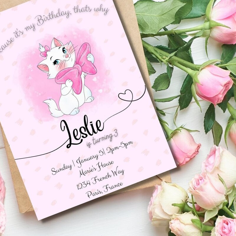 Marie Aristocats Birthday Party - Etsy