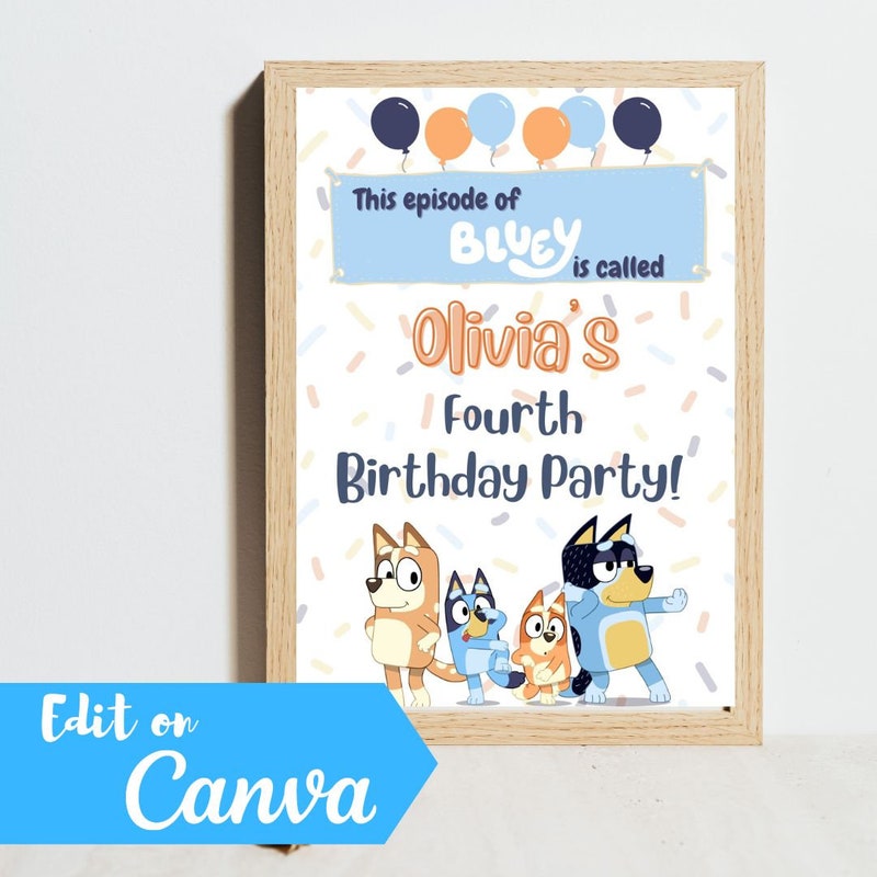 Bluey Yard Sign - Etsy