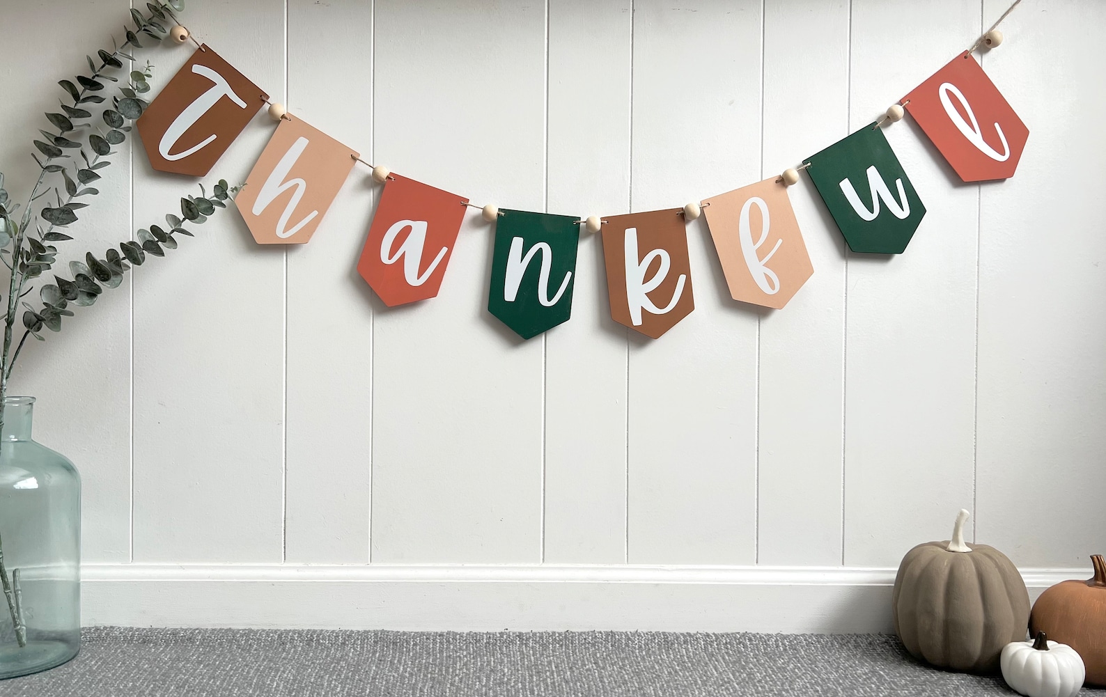 Thankful Wooden Banner Thanksgiving Banner Thanksgiving - Etsy