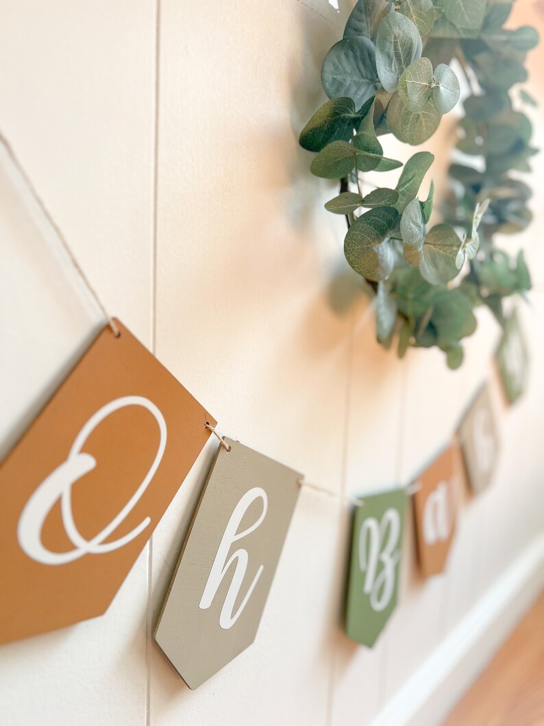 Wooden Gender Neutral Baby Shower Banner, Oh Baby Photo Prop, Expecting ...