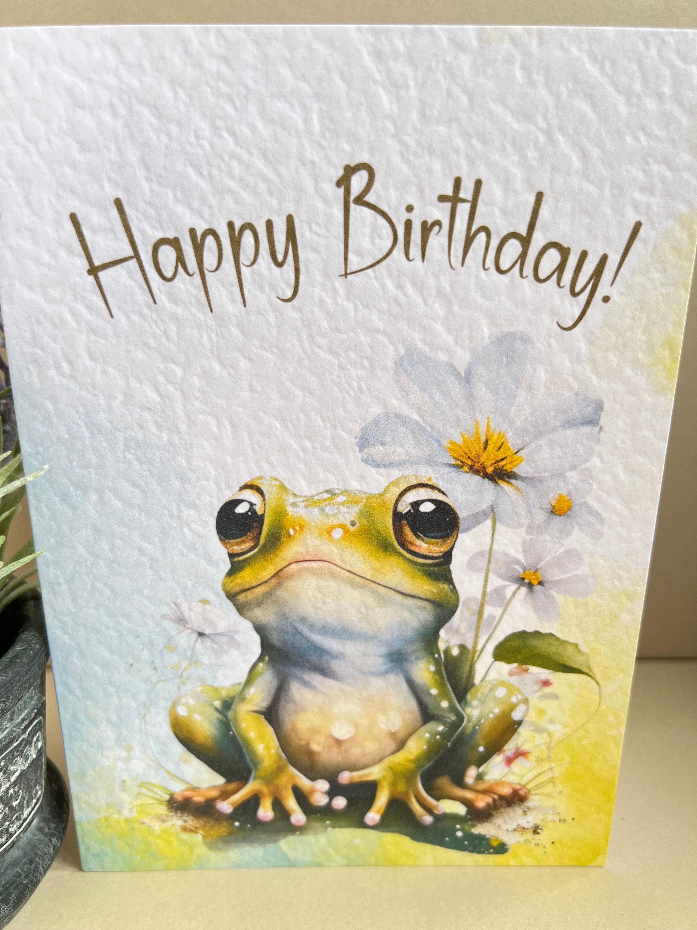 Frog Birthday Card, Funny Birthday Card for Friend, Watercolour ...