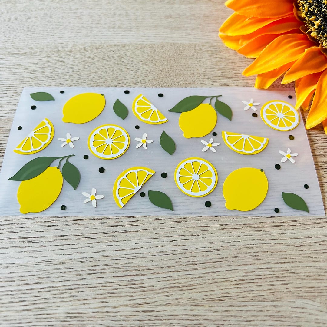 Lemon Stickers: Waterproof Vinyl Decals for Water Bottles - Etsy