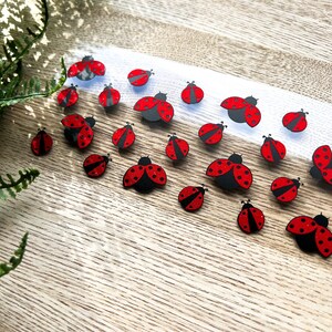 Cute Ladybug Sticker Sheet, , Aesthetic Ladybird Stickers, Glittery ...