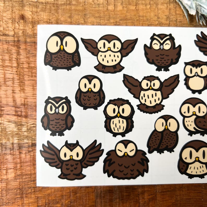 Owl Stickers, Waterproof Vinyl Decals - Etsy