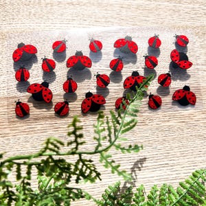 Cute Ladybug Sticker Sheet, , Aesthetic Ladybird Stickers, Glittery ...