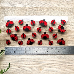 Cute Ladybug Sticker Sheet, , Aesthetic Ladybird Stickers, Glittery ...