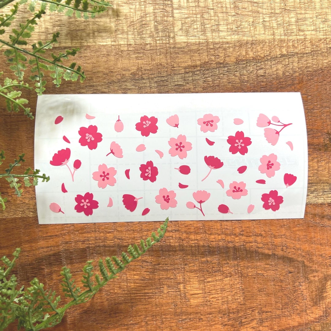Sakura Flower Decal, Cherry Blossom Stickers for Water Bottles ...