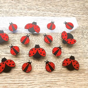 Cute Ladybug Sticker Sheet, , Aesthetic Ladybird Stickers, Glittery ...