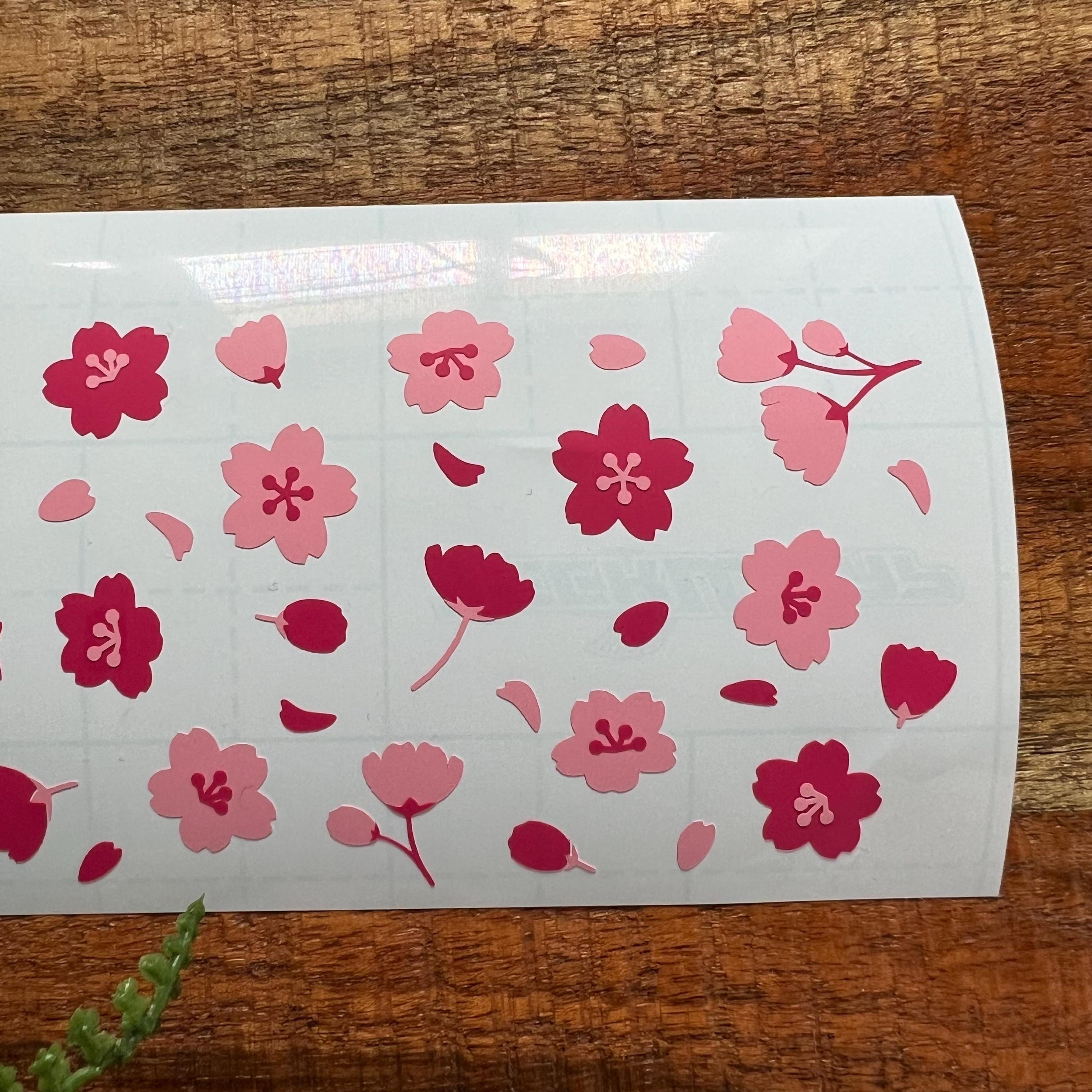 Sakura Flower Decal, Cherry Blossom Stickers for Water Bottles ...