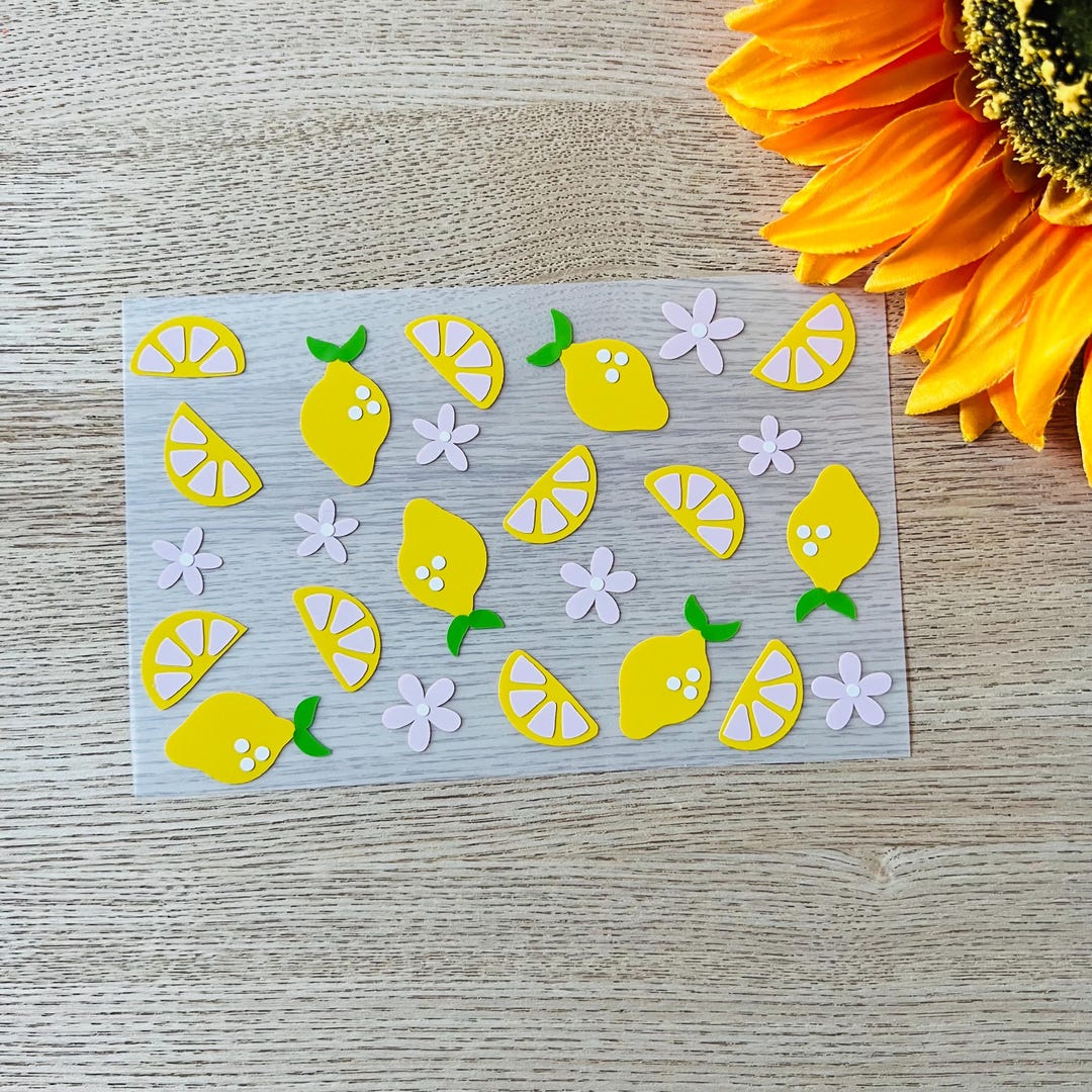 Lemon Stickers, Waterproof Vinyl Decals for Water Bottles and Tumblers ...