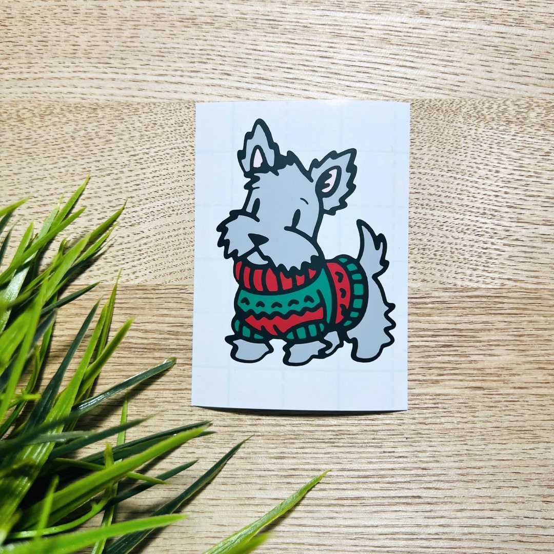 Scottish Terrier Vinyl Decal, Scottie Dog Sticker, Waterproof Puppy ...