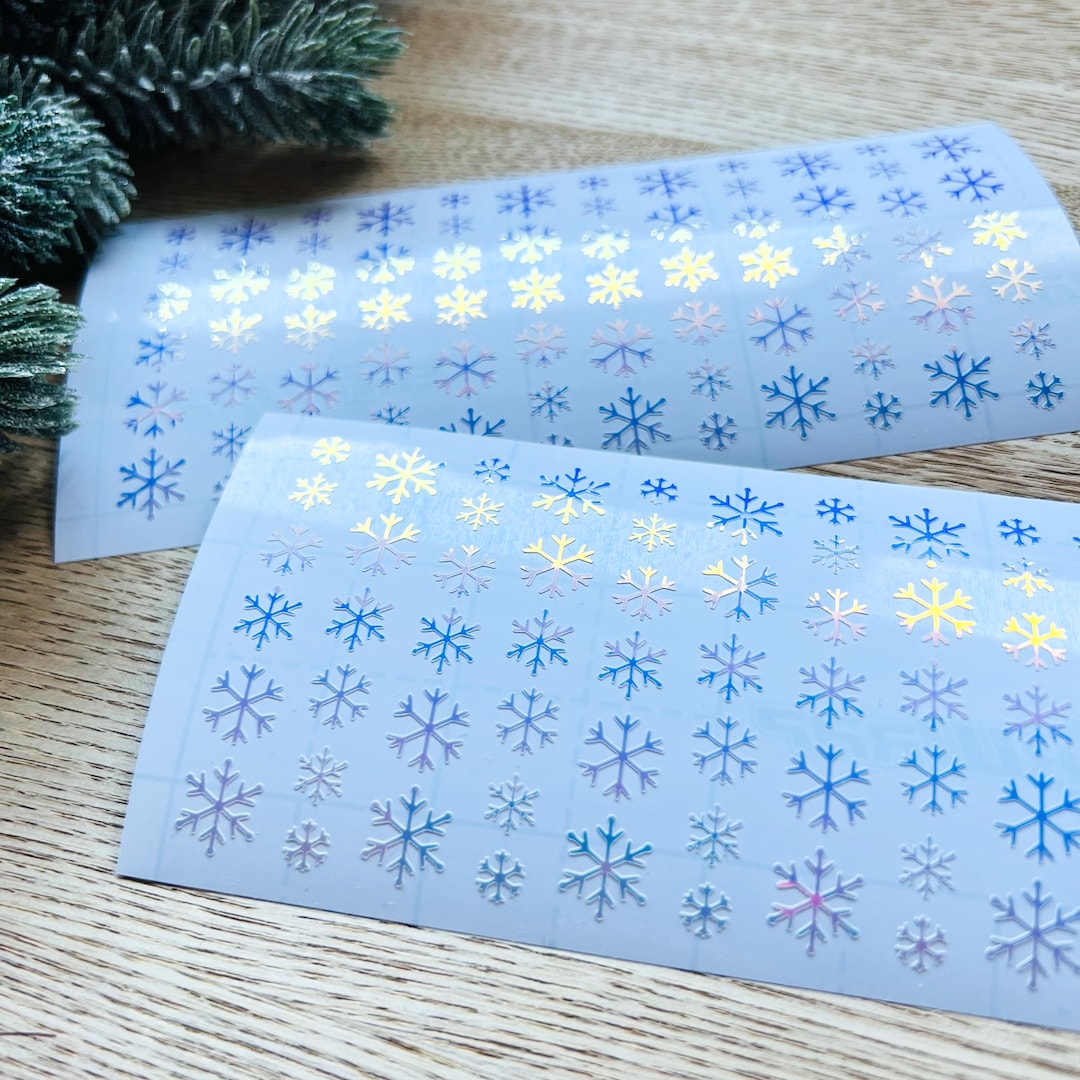 Holographic Christmas Snowflake Stickers, Winter Decor - Etsy