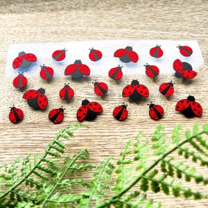 Cute Ladybug Sticker Sheet, , Aesthetic Ladybird Stickers, Glittery ...