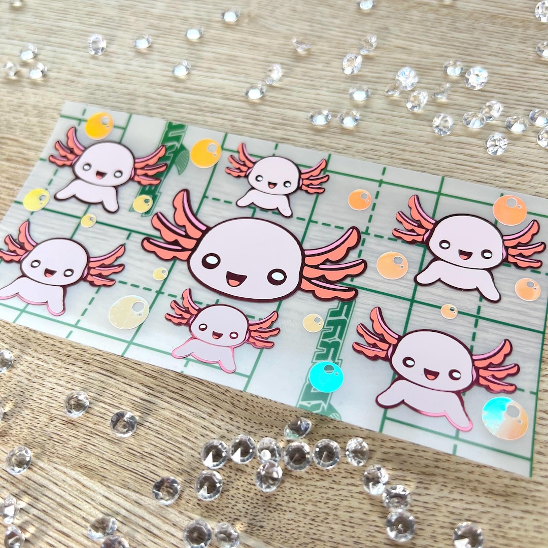 Axolotl Stickers: Waterproof Vinyl Decals for Tumblers - Etsy