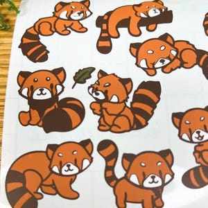 Red Panda Vinyl Decal Set, Waterproof Stickers for Water Bottles and ...