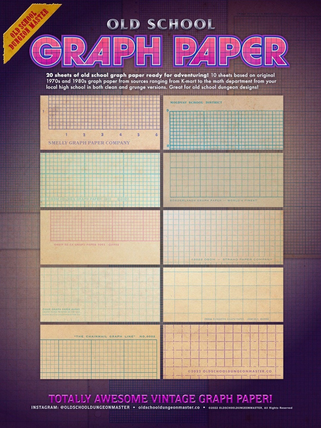 Old School Graph Paper - Etsy