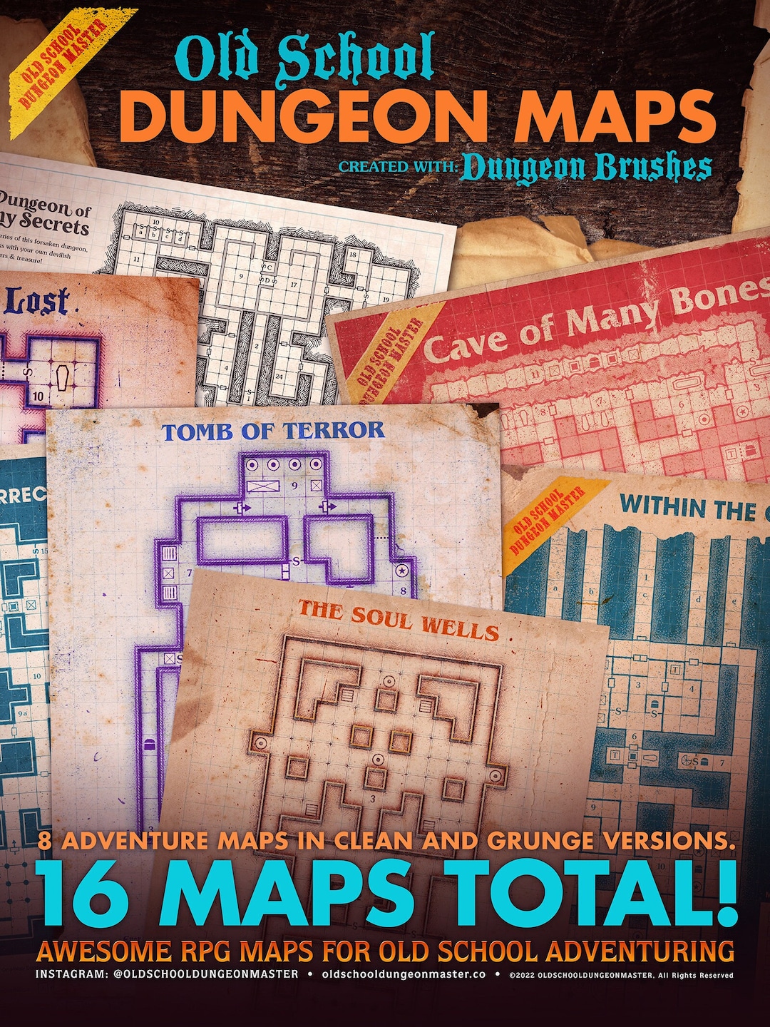 Old School Dungeon Maps Vol 1 - Etsy