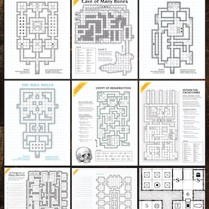 Old School Dungeon Maps Vol 1 - Etsy