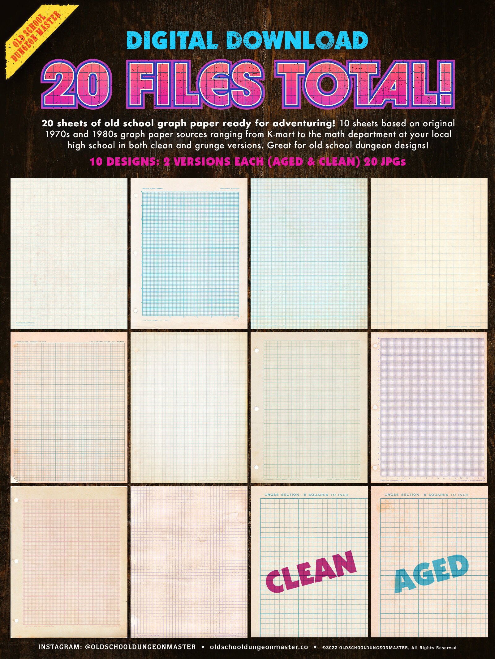 Old School Graph Paper - Etsy