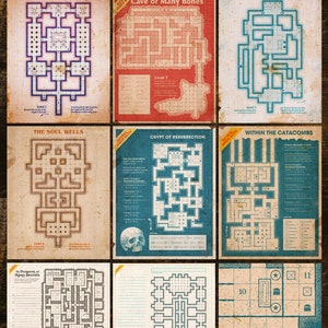 Old School Dungeon Maps Vol 1 - Etsy