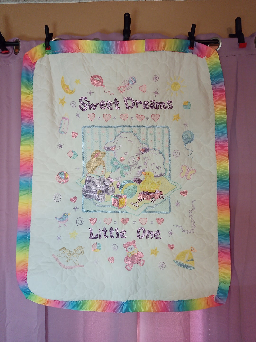 Hand Embroidered Baby Quilt - Etsy