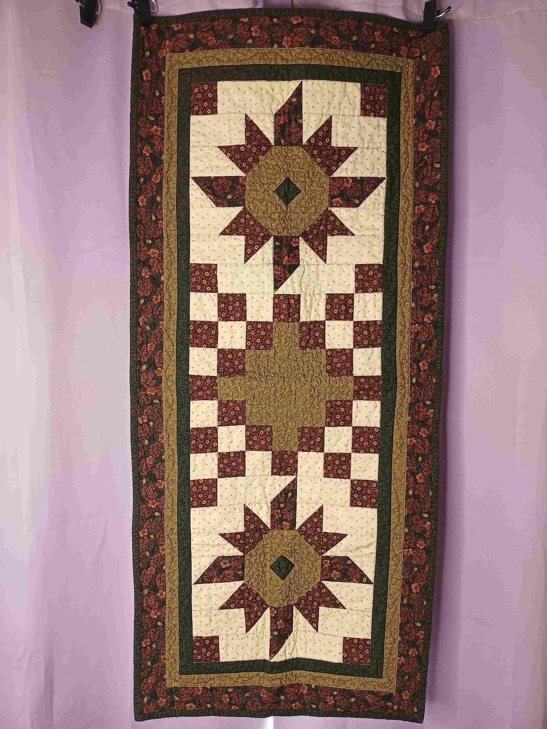Handmade Quilted Table Runner Wall Hanging - Etsy