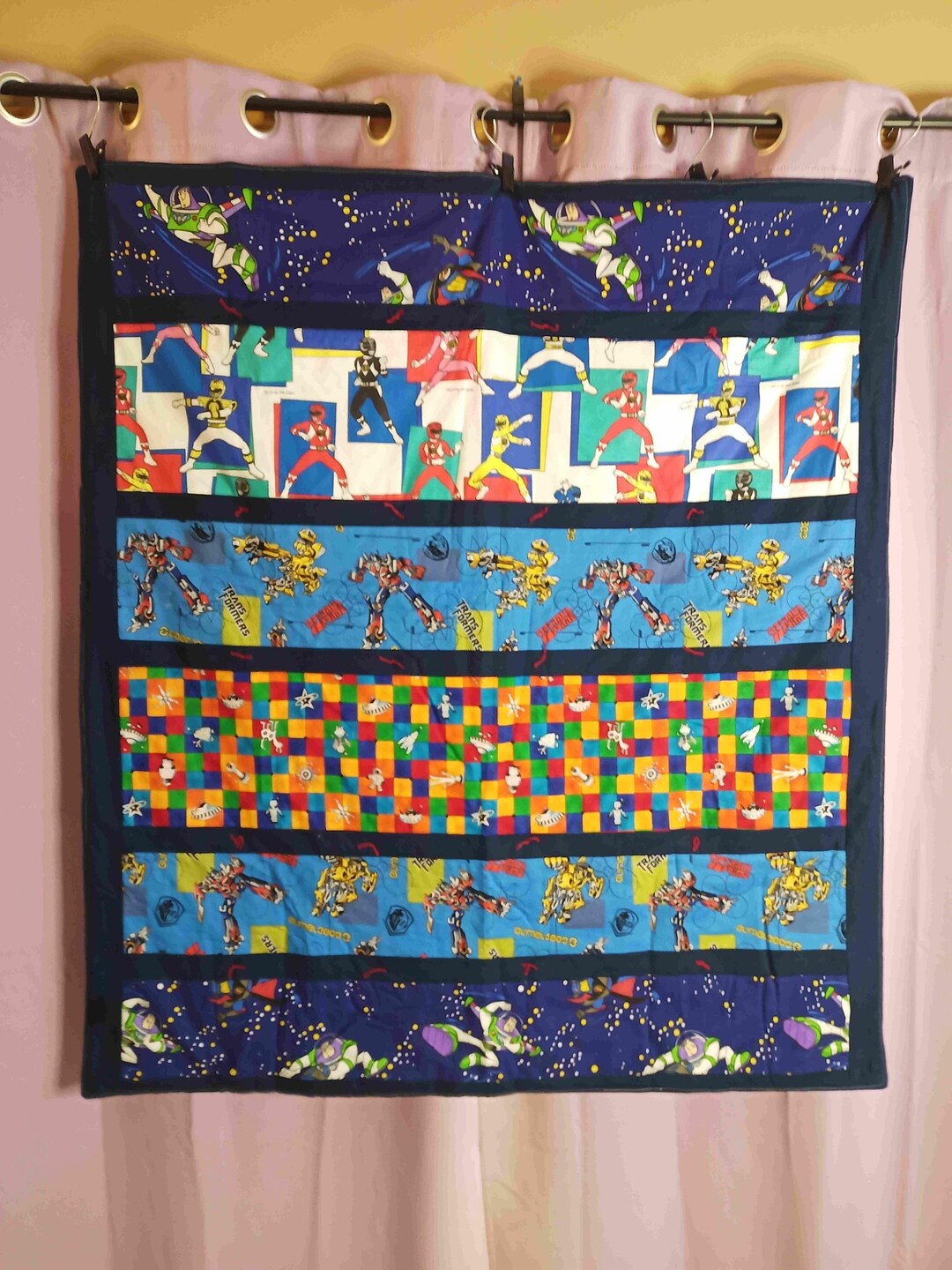 Handmade Vintage Cartoon Quilt - Etsy