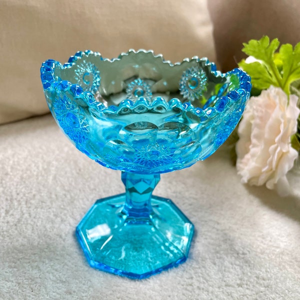 Blue Glass Compote - Etsy