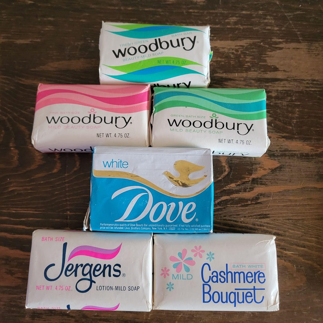 Vintage Soap Bar Collection Woodbury Dove Jergens Cashmere Bouquet Bath ...