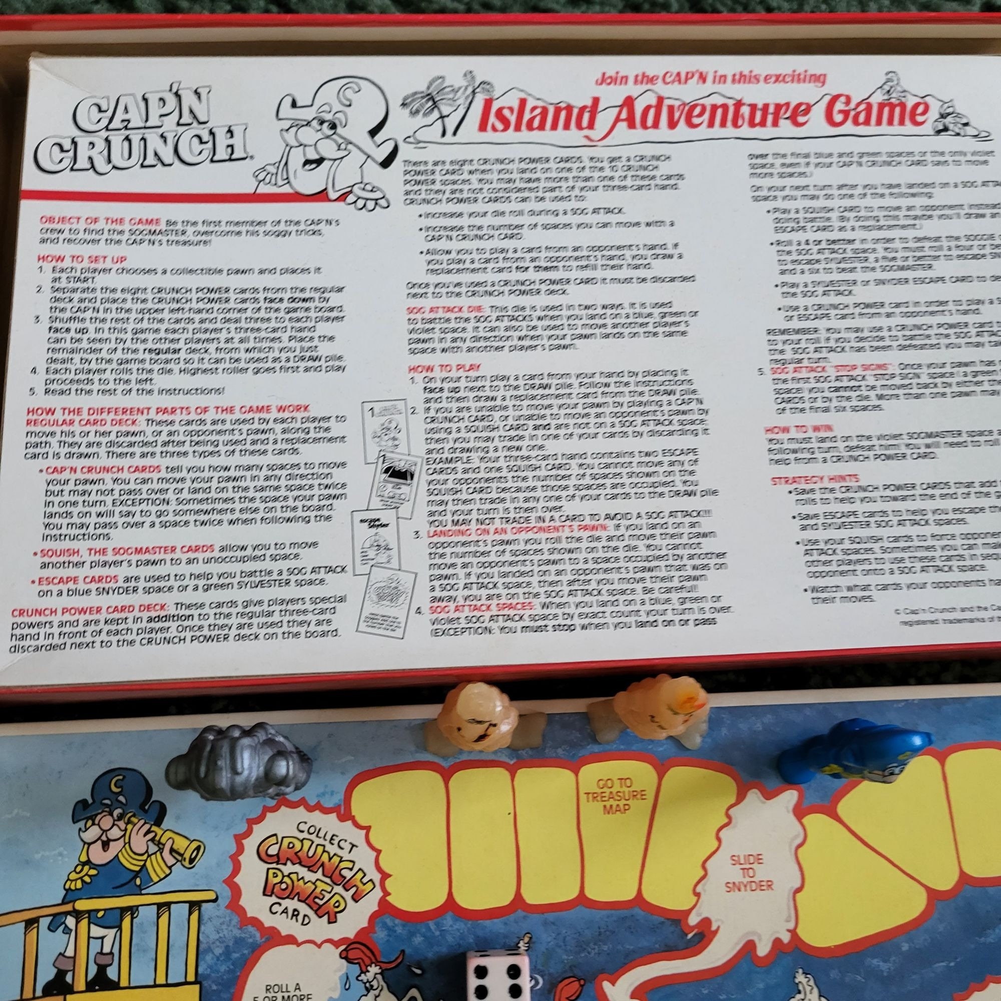 Cap'n Crunch Island Adventure Board Game 1980s Cereal Vintage - Etsy