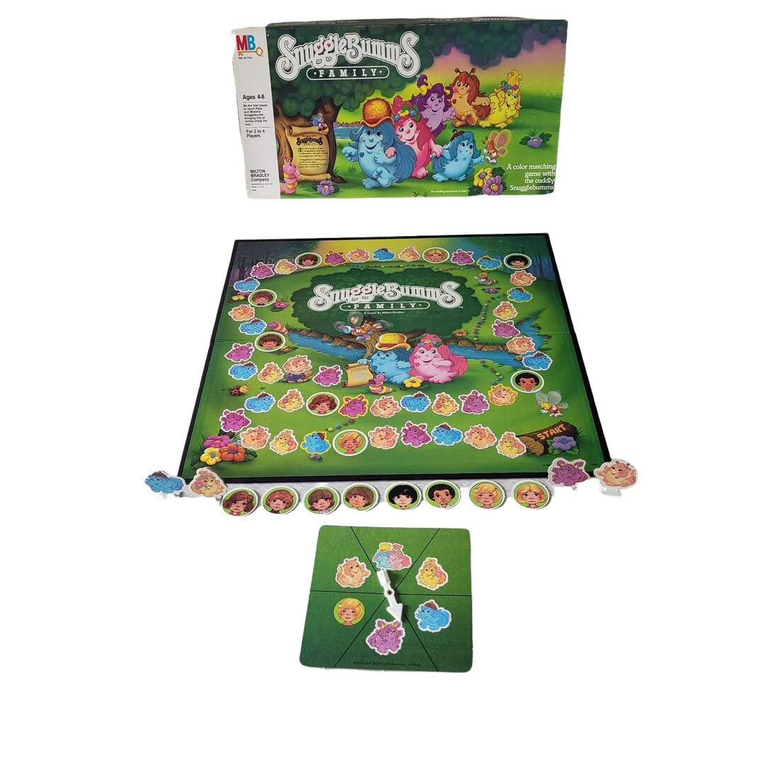 Snuggle Bumms Family Board Game 100% Complete Rare 1984 MB Milton ...