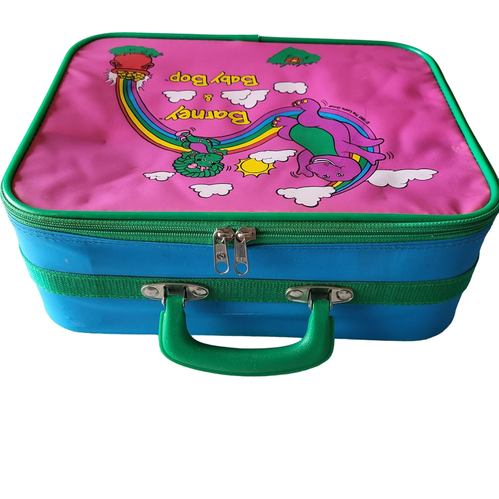 Vintage 1993 Lyons Group Barney & Baby Bop Graphic Suitcase Barney and ...