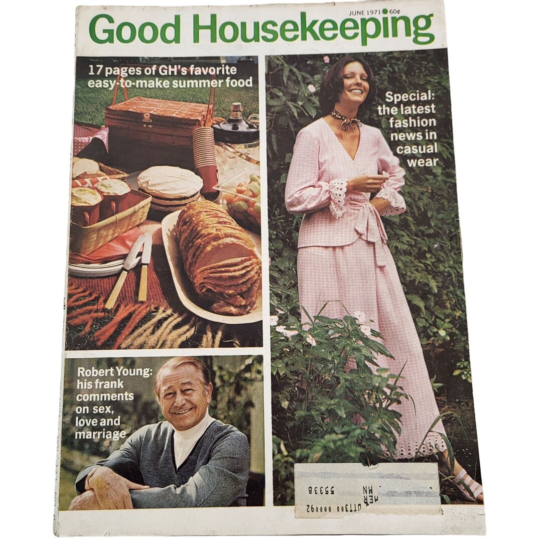 Vintage Good Housekeeping Magazine June 1971 Robert Young - Etsy