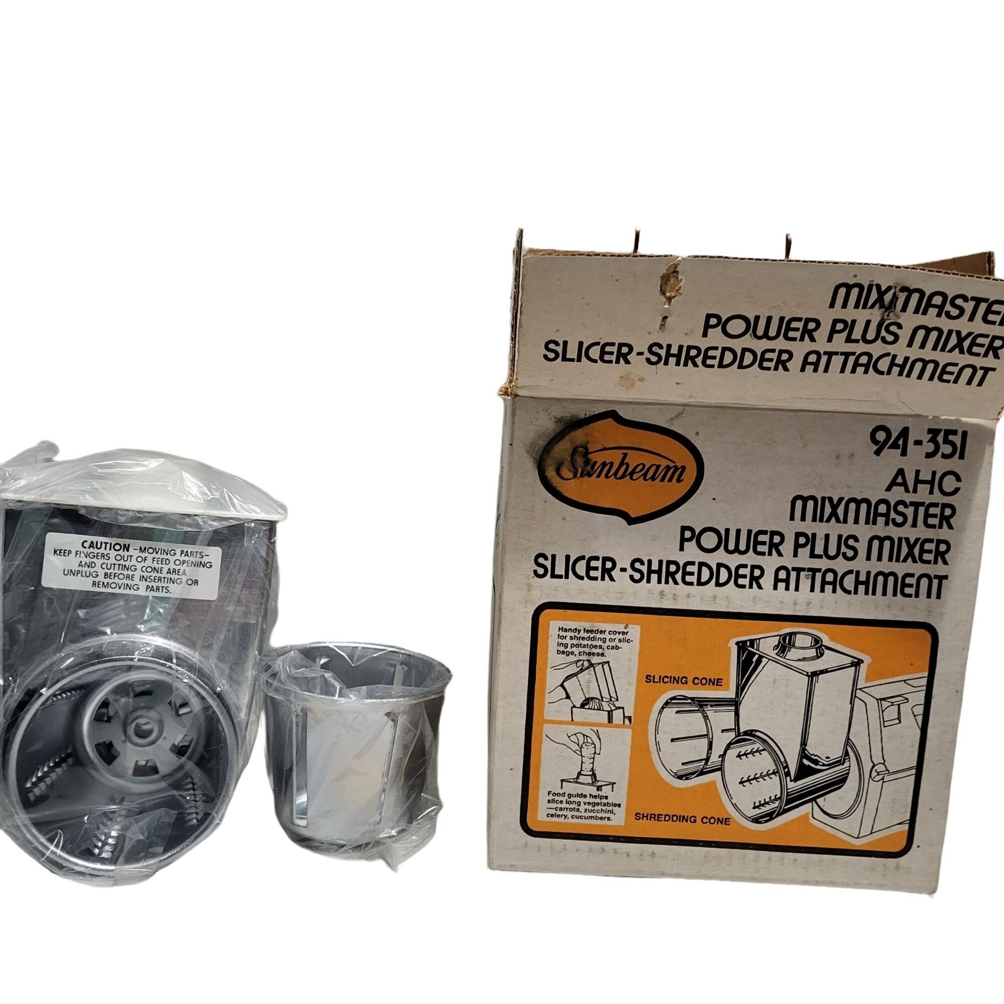 NEW Sunbeam Mixmaster Power Plus Mixer Slicer-shredder Attachment 94 ...