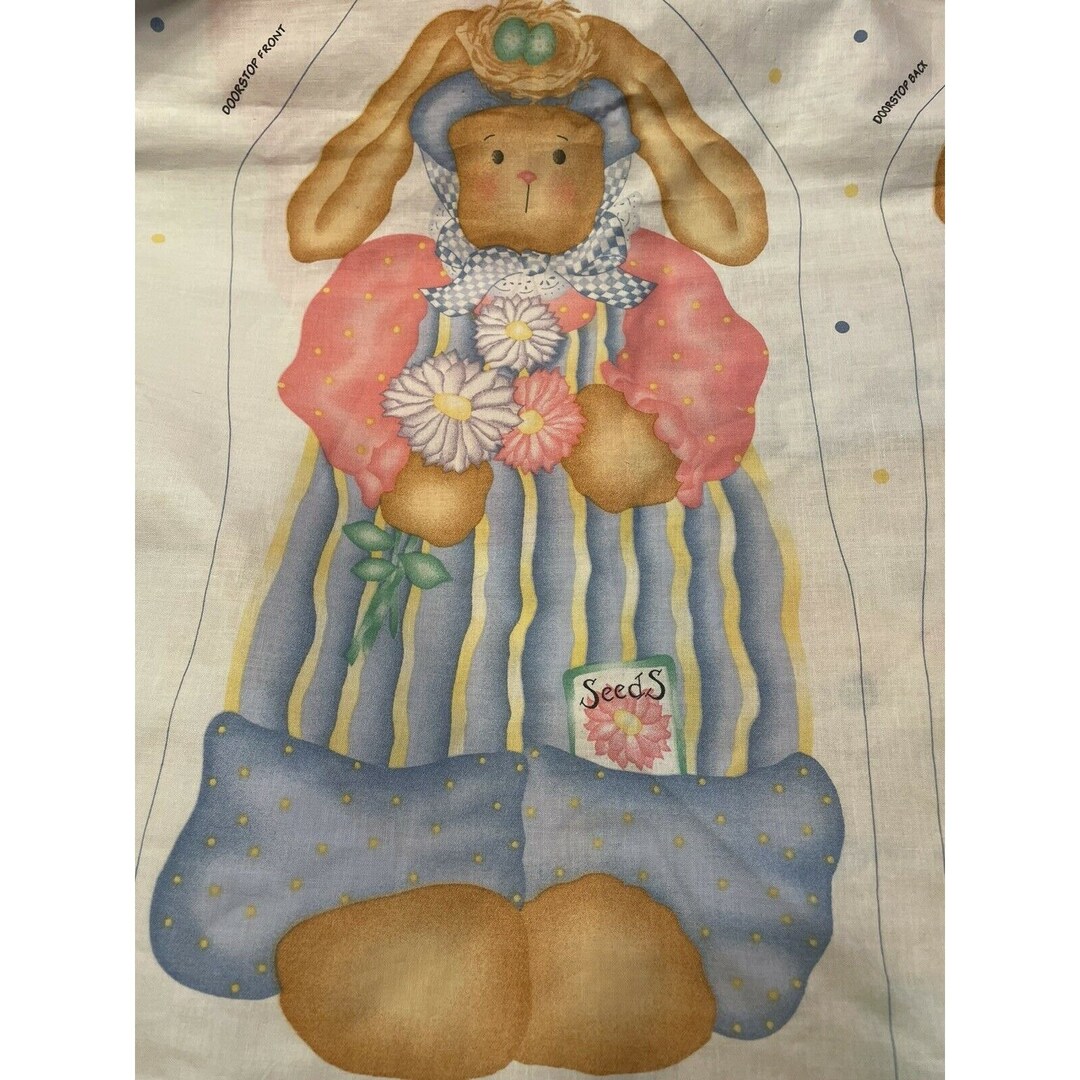 Daisy Kingdom Fabric Panel Somebunny Door Panel Doorstop & Bonus Rabbit ...