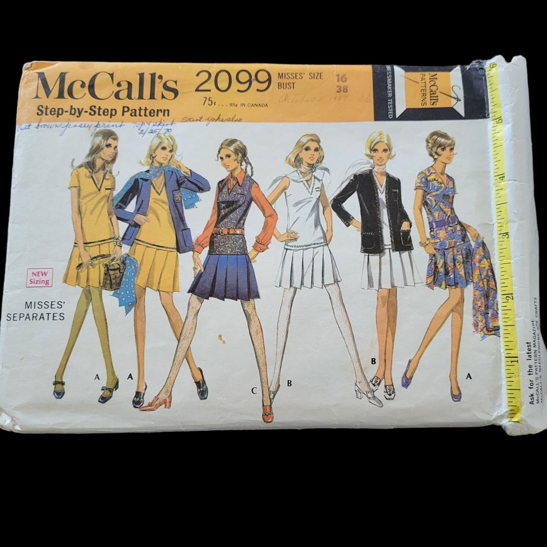 Vintage Simplicity 2099 Sewing Pattern Misses Separates Size 16 Bust 38 ...