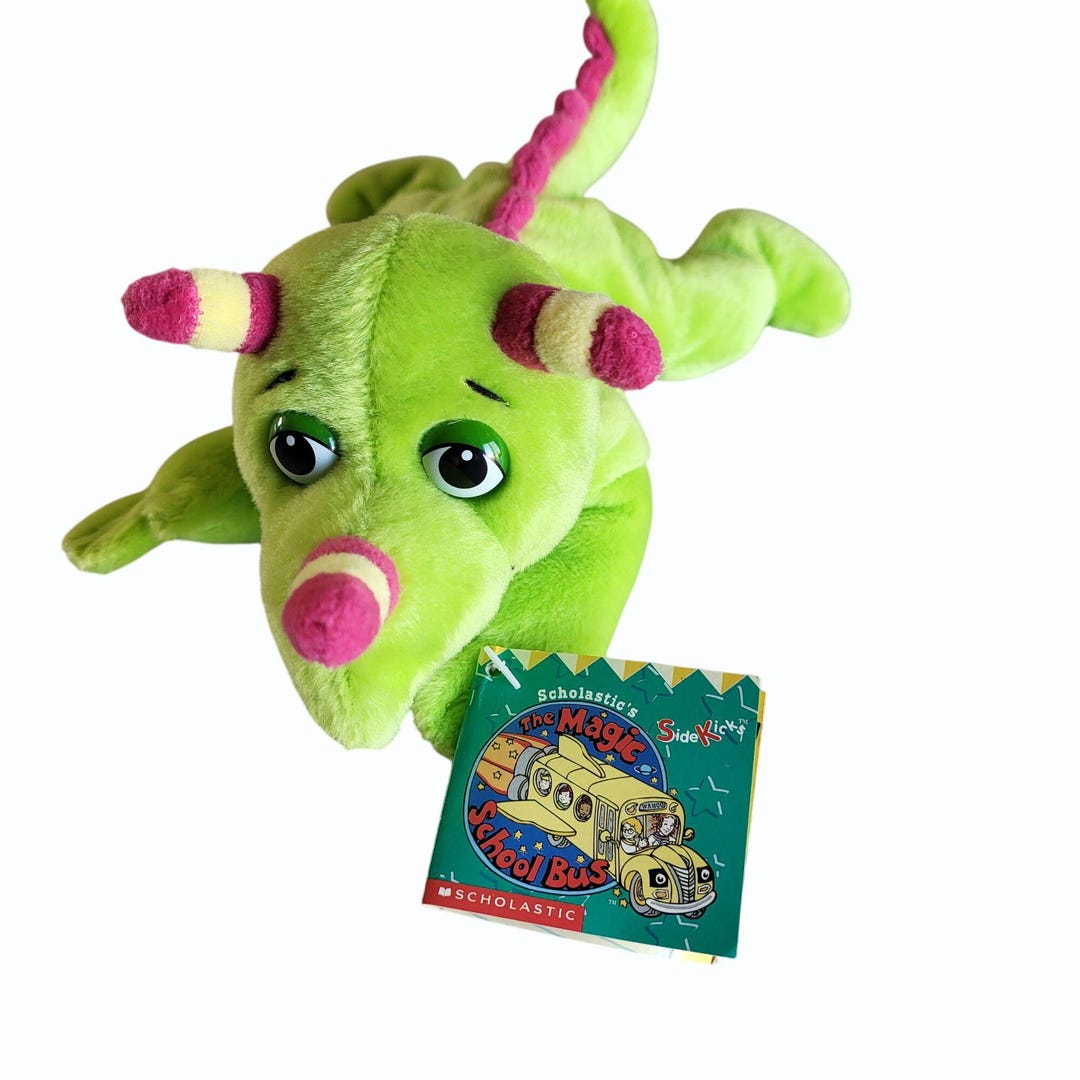 Vintage Kenner 1995 Magic School Bus Liz the Lizard 9" Stuffed Plush ...