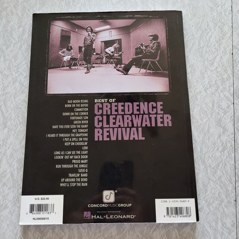 Best of Creedence Clearwater Revival Songbook Paperback for Guitar CCR ...