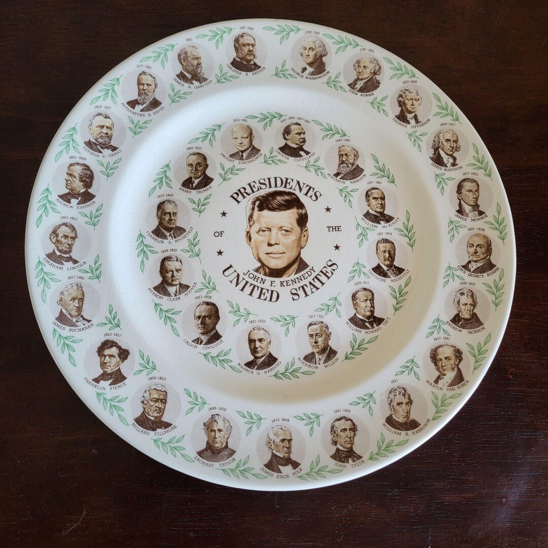 Presidents of the United States Collector Plate Vintage 1960s John F ...