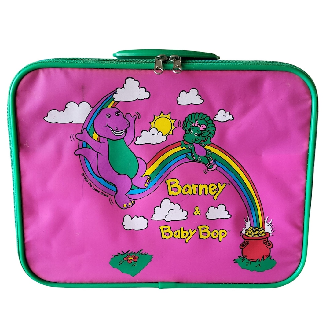 Vintage 1993 Lyons Group Barney & Baby Bop Graphic Suitcase Barney and ...