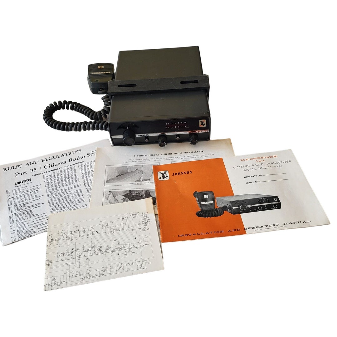 Johnson CB Radio and Installation Operating Manual Model Messenger 191 ...