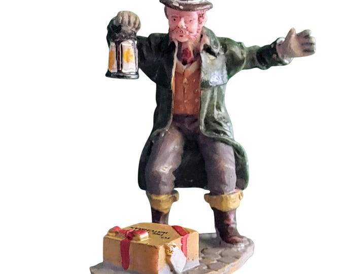Vintage Lemax Christmas Village Figurine Victorian Present for Night ...